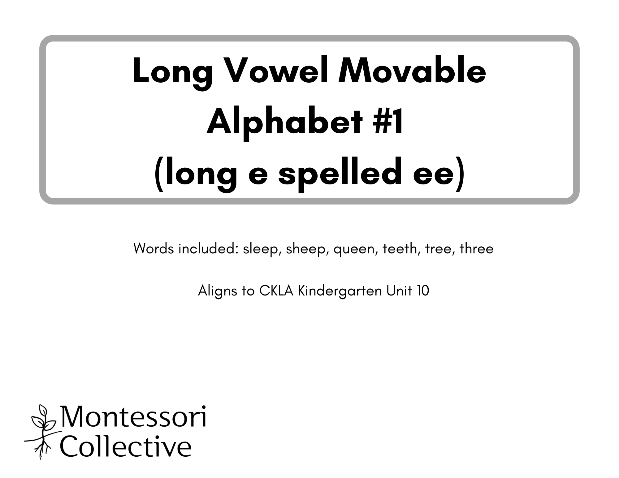 Vowels: Beginning Long Vowels